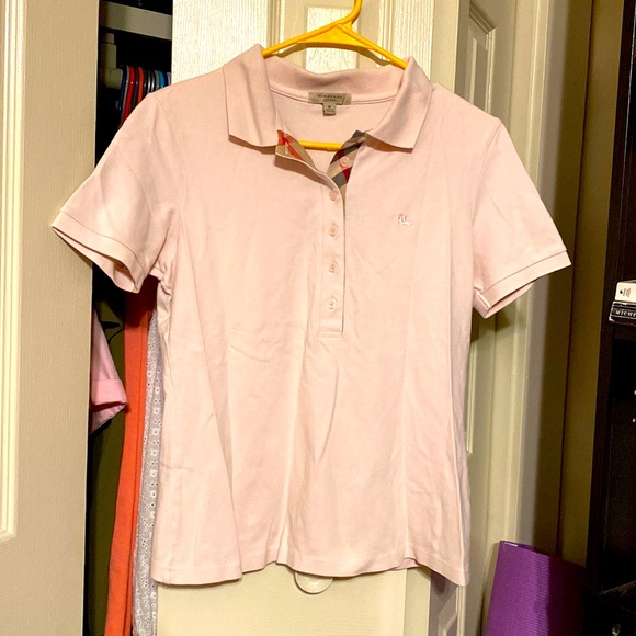 Burberry | Tops | Burberry Light Pink Collared Shirt | Poshmark